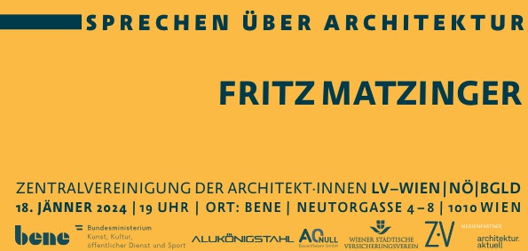 Sprechen über Architektur | Fritz Matzinger — Zentralvereinigung der ...