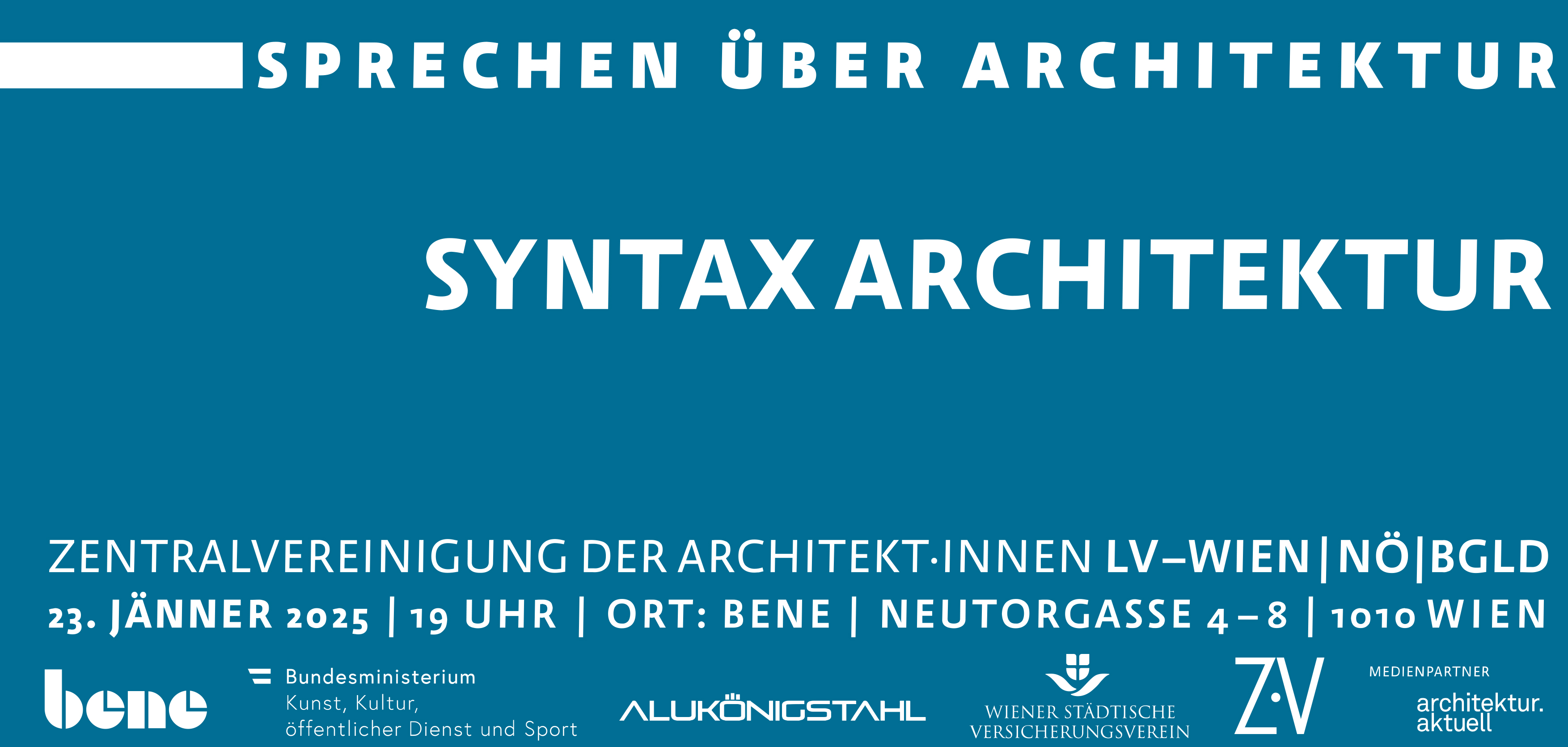 Syntax Architektur — Zentralvereinigung der Architekt:innen Österreichs